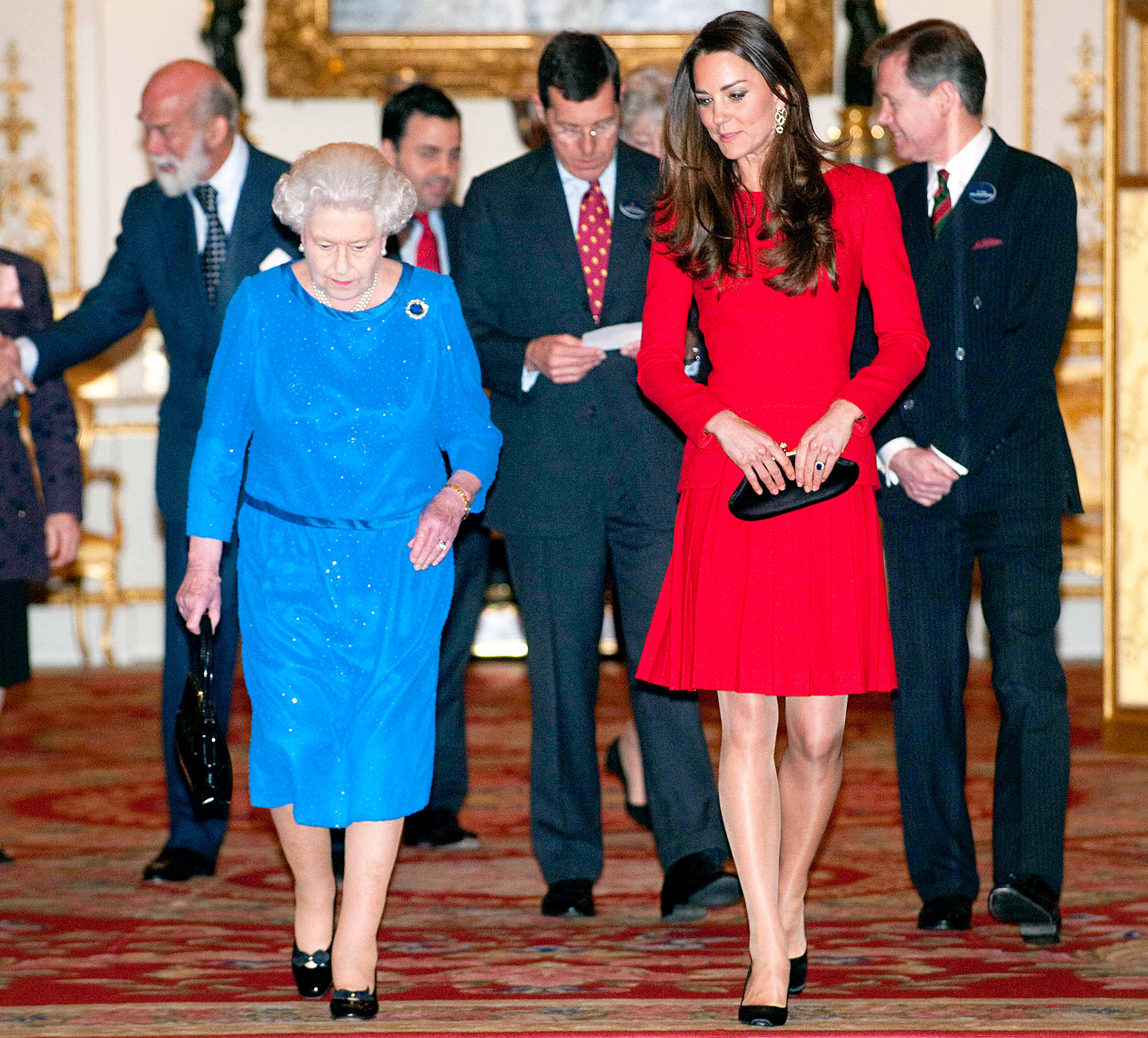 Kate Middleton, Queen Elizabeth II Host Stars at Buckingham Palace | Us ...
