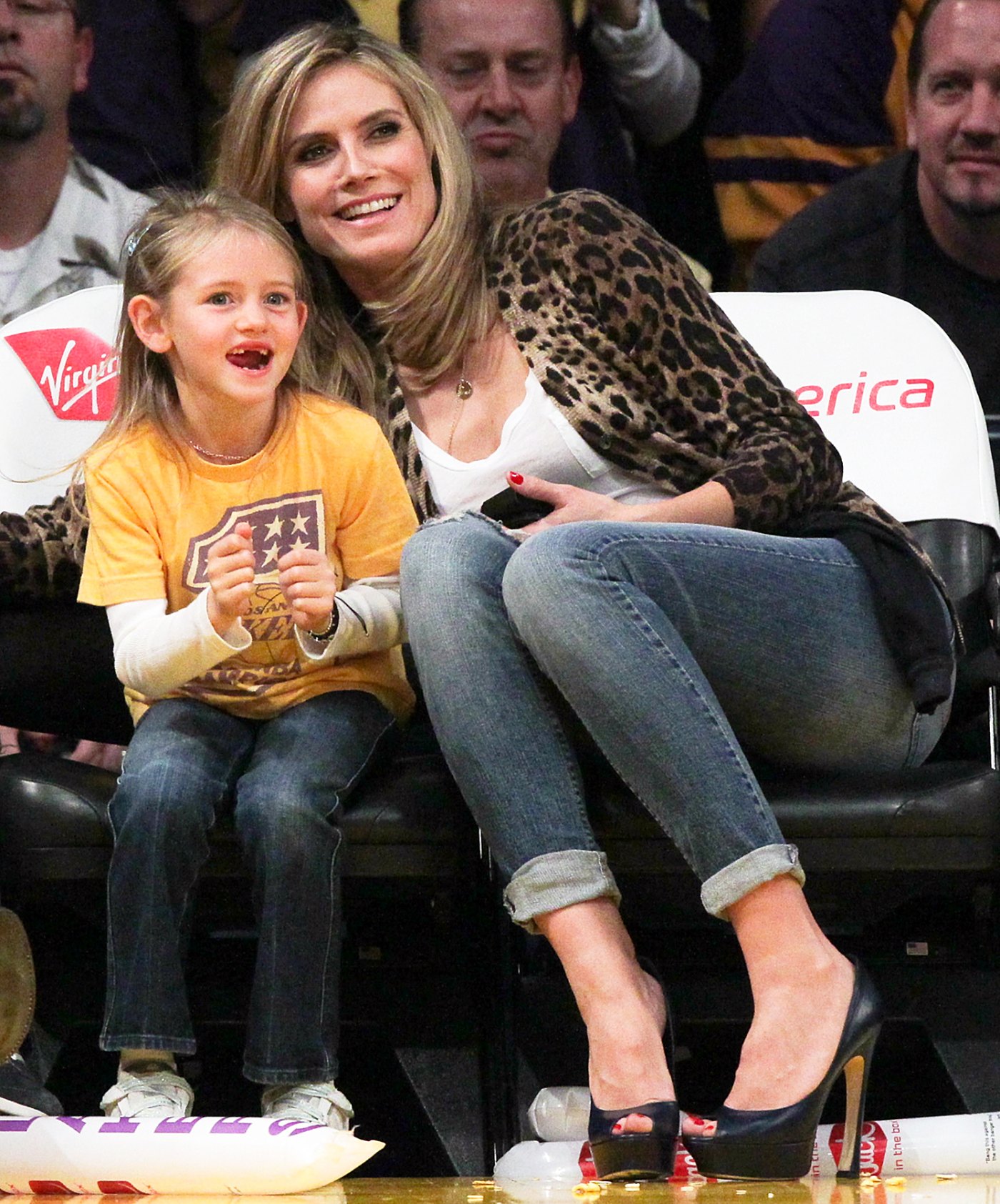 Heidi Klum and Her Daughter Leni Look Like Twins at 2017 AMAS | Us Weekly