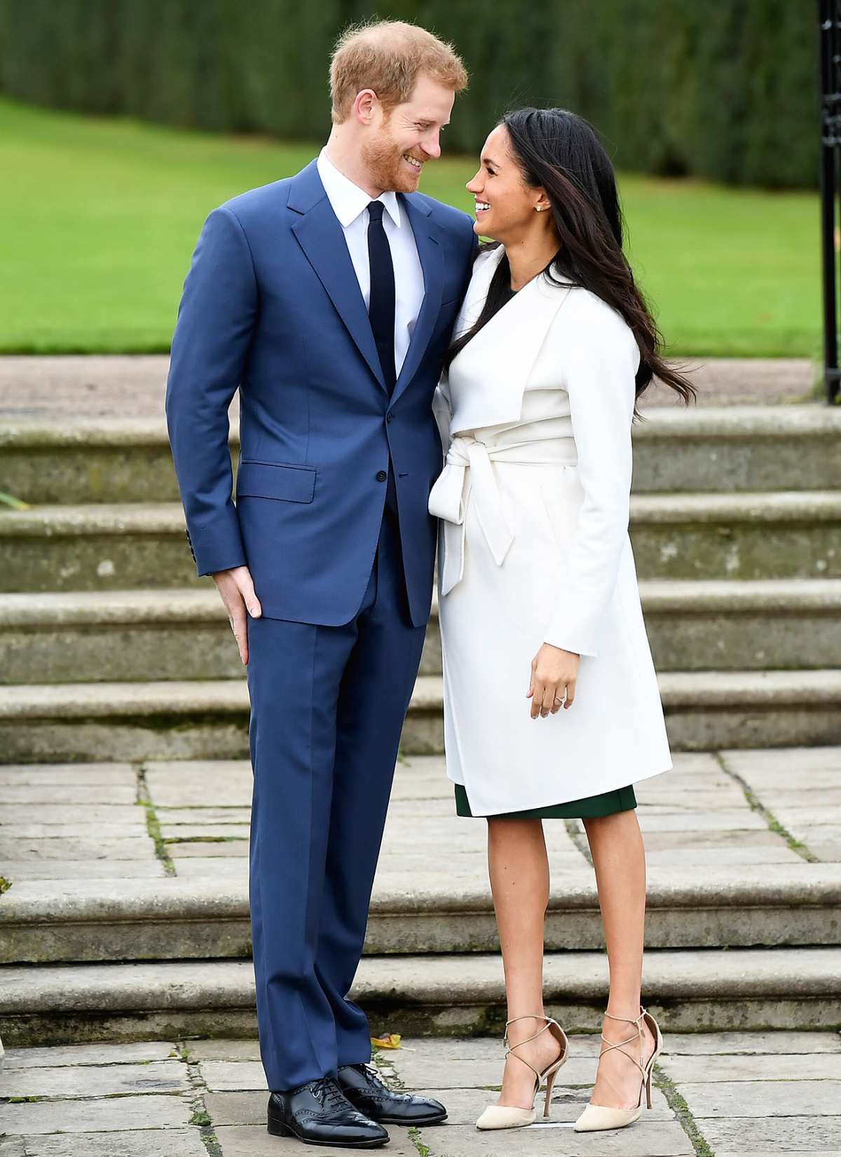 Meghan Markle’s White Coat at Engagement Press Conference: Details | Us ...