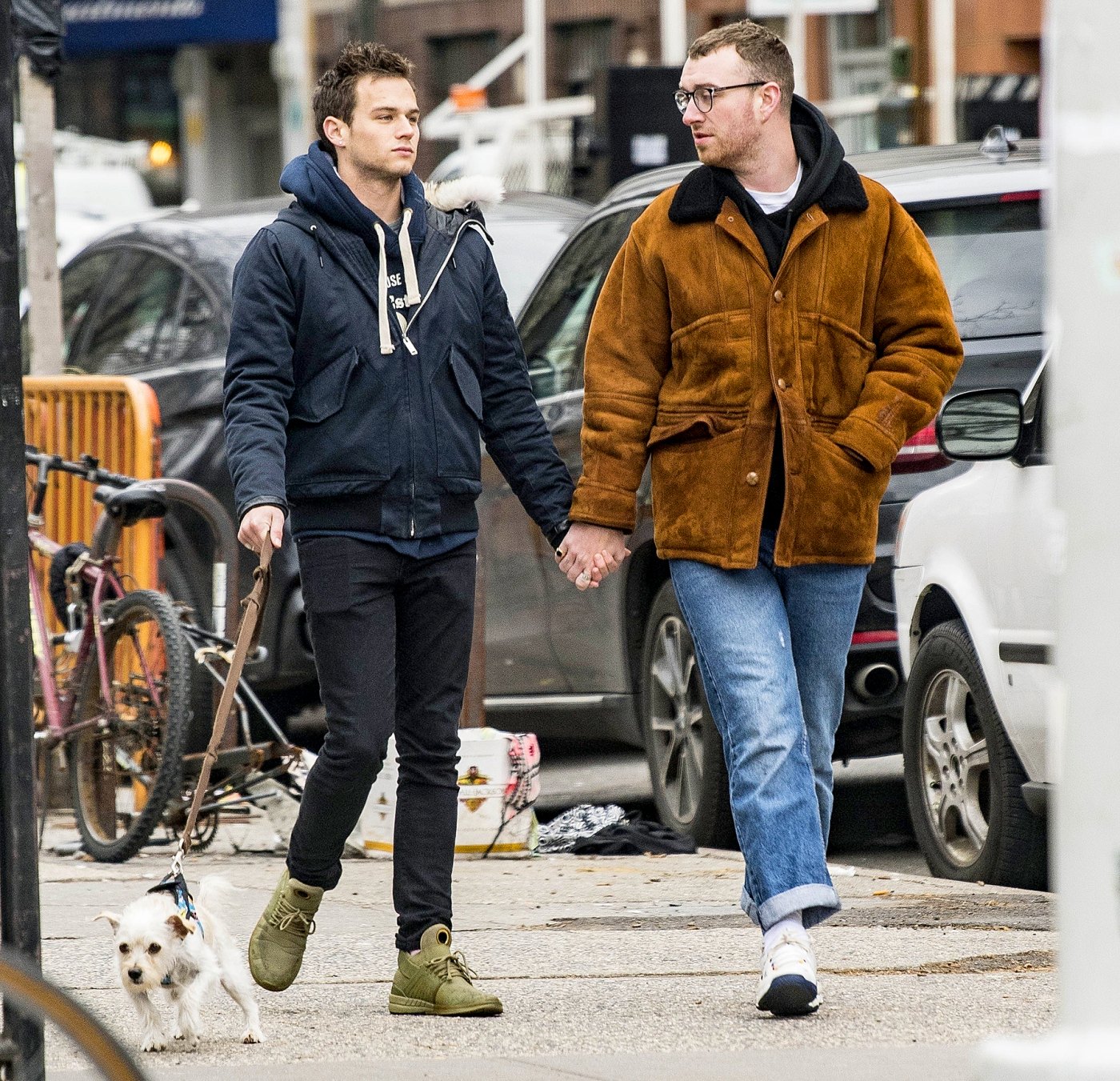 Sam Smith and Brandon Flynn Kiss in NYC: Pics | Us Weekly