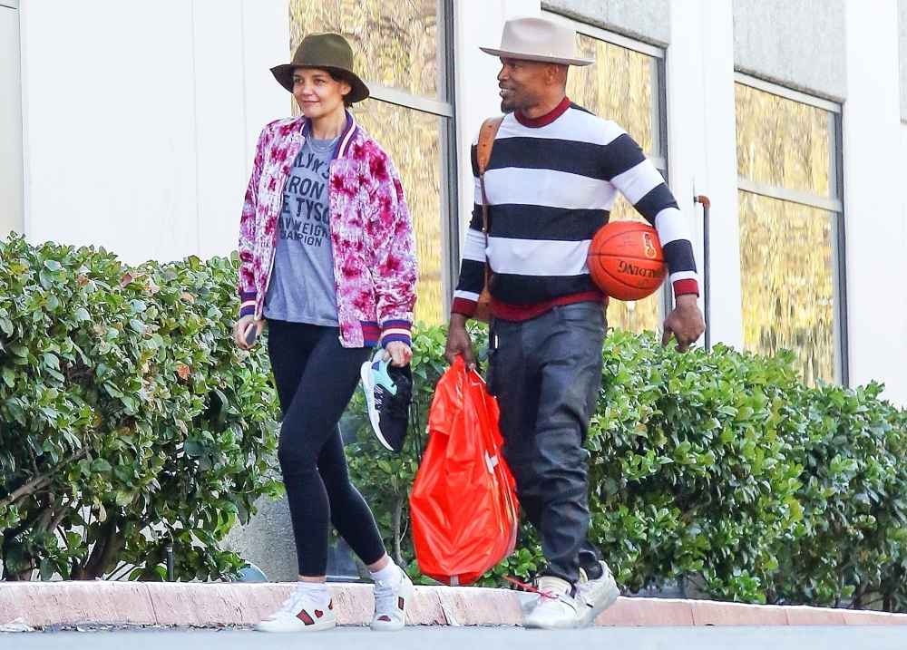 Katie Holmes, Jamie Foxx Play Basketball on Valentine’s Day: Pics | Us ...