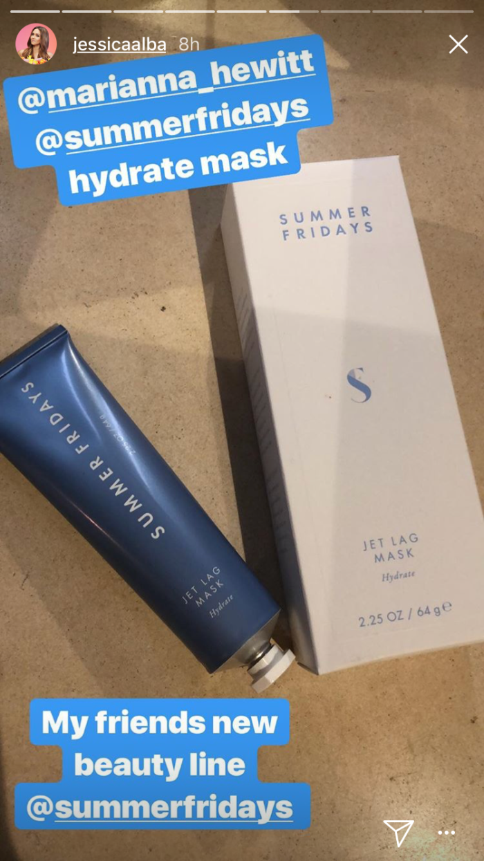 Jessica Alba Tried Marianna Hewitt’s Summer Fridays Jet Lag Mask | Us ...