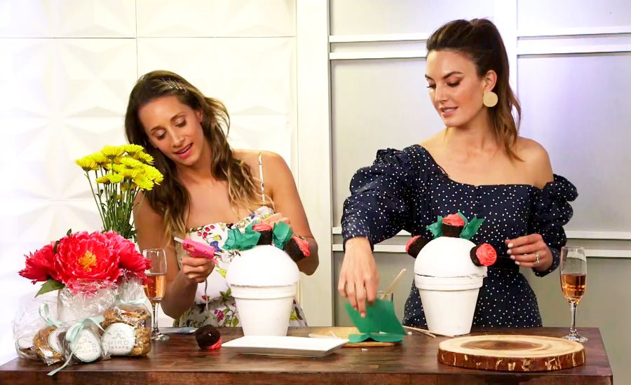 Elizabeth Chambers Hammer Makes a Cupcake Bouquet for Mom | Us Weekly