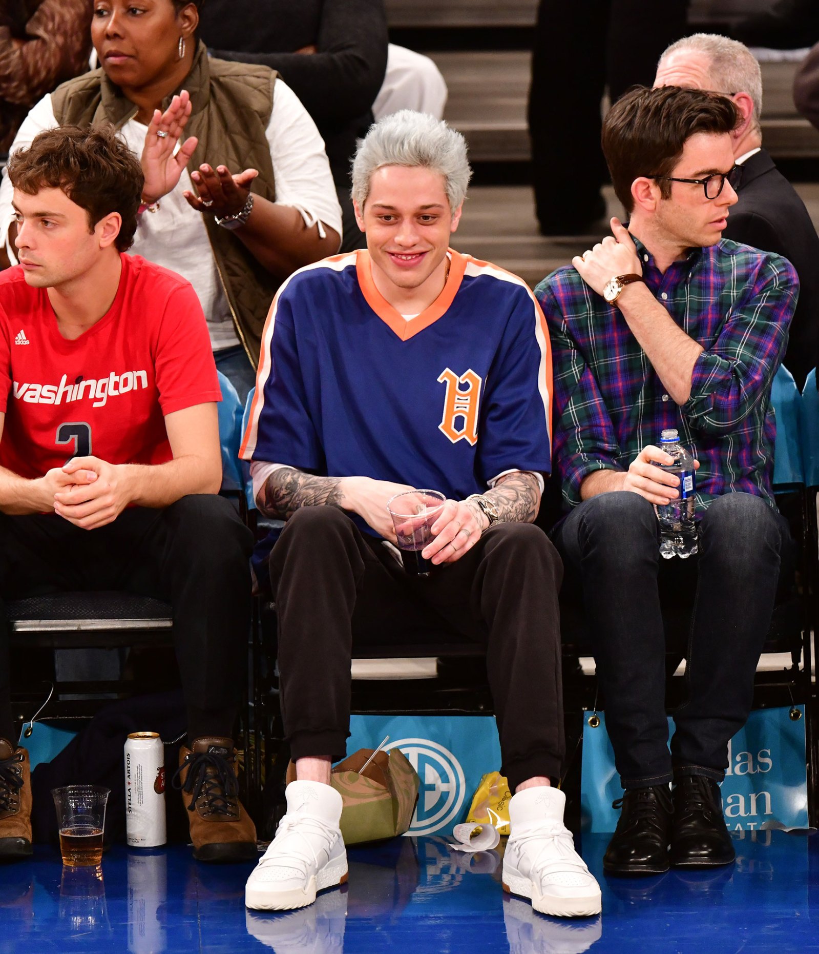 Pete Davidson Smiles at Knicks Game After Calling Out Bullies