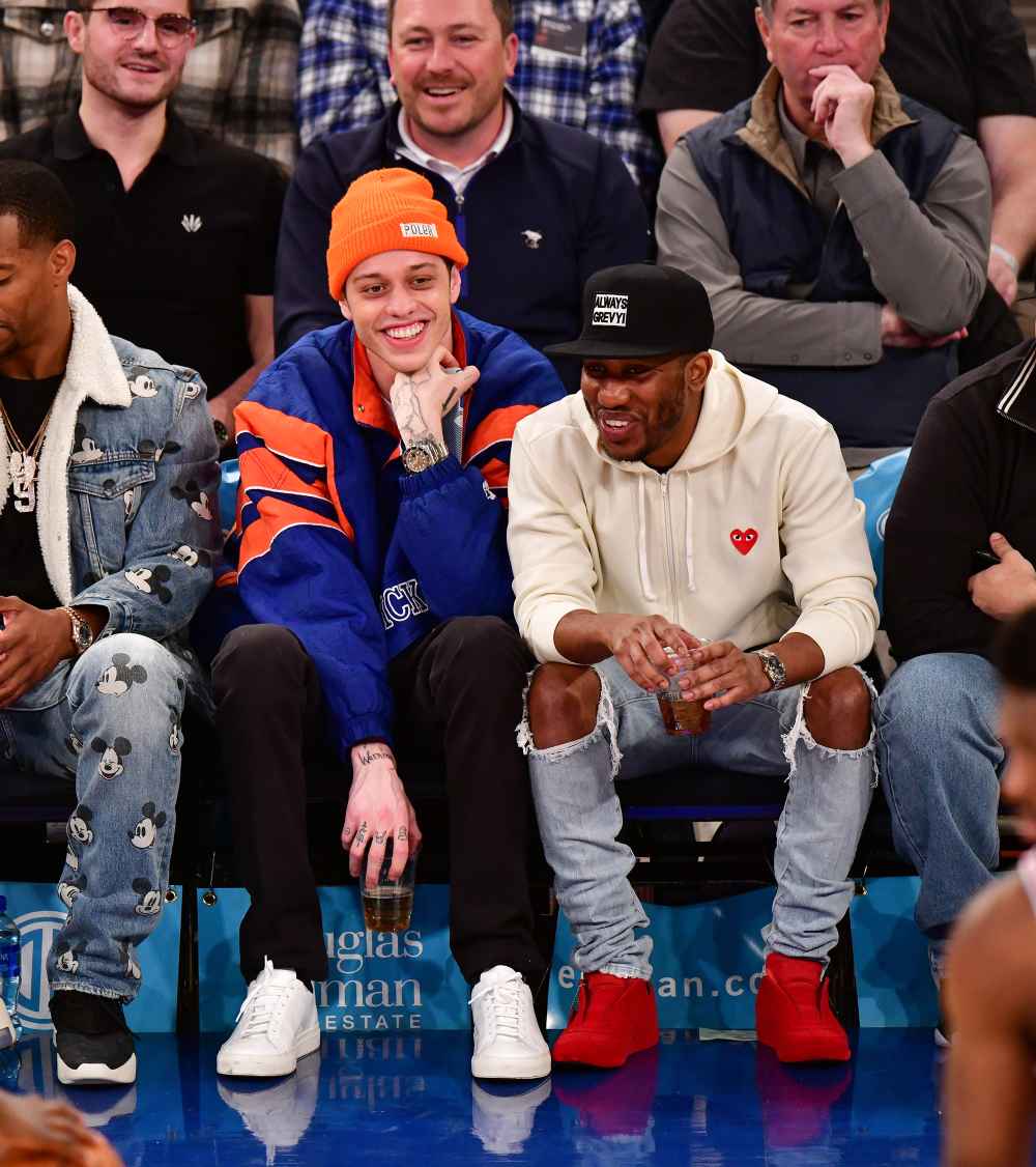 Pete Davidson Checks Out Cheerleader at New York Knicks Game | Us Weekly