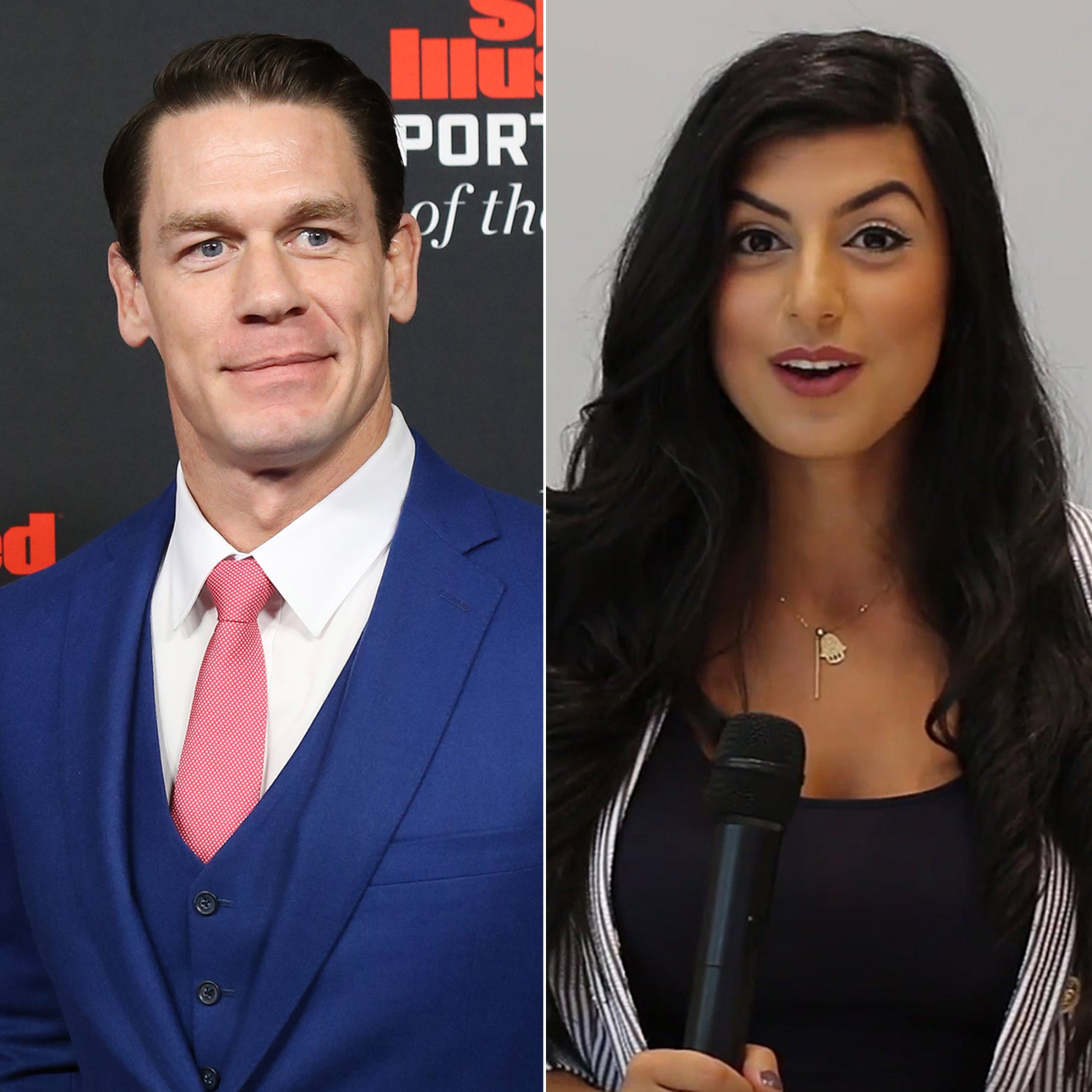 John Cena and Shay Shariatzadeh Kiss at San Diego Airport | Us Weekly