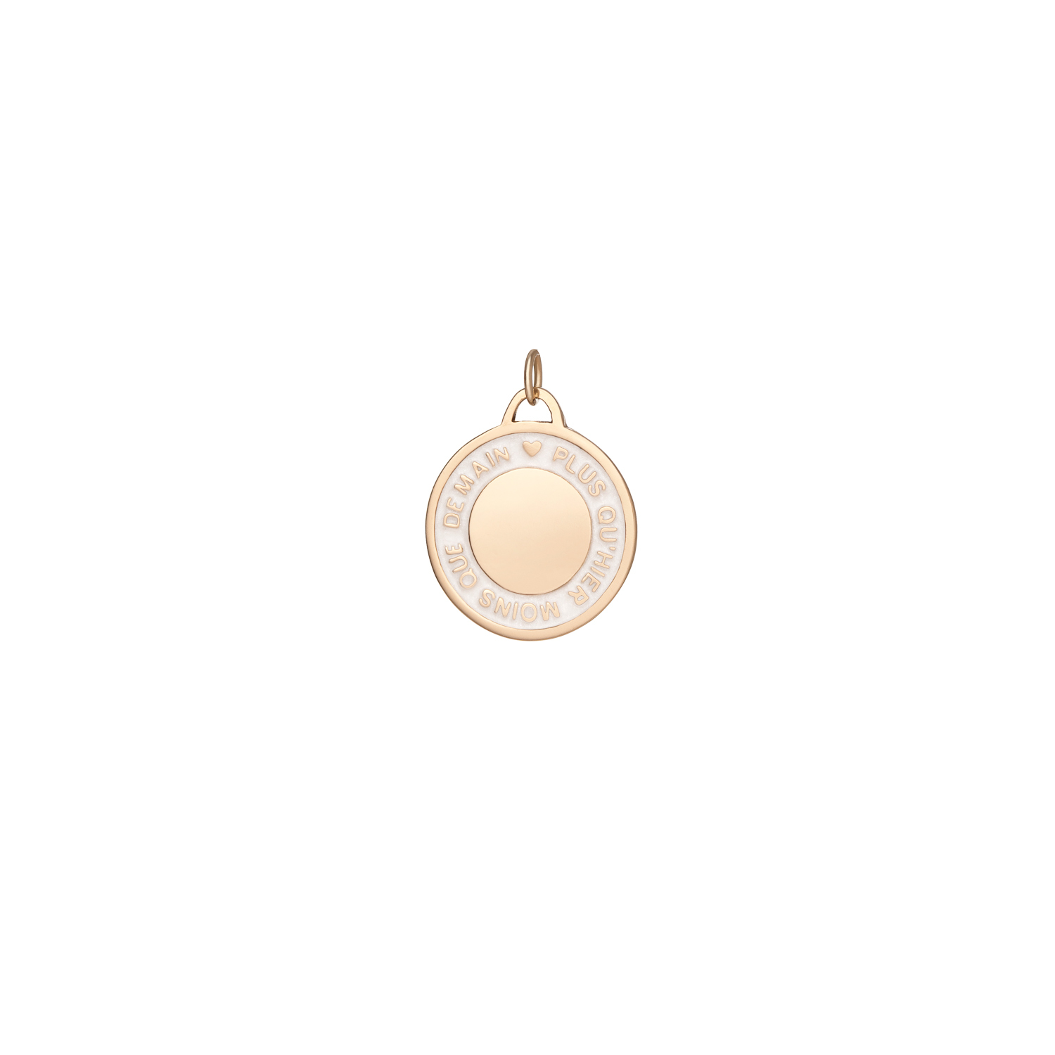 14k Yellow Gold and Enamel Love Medallion Charm by Montmorency - Us Weekly