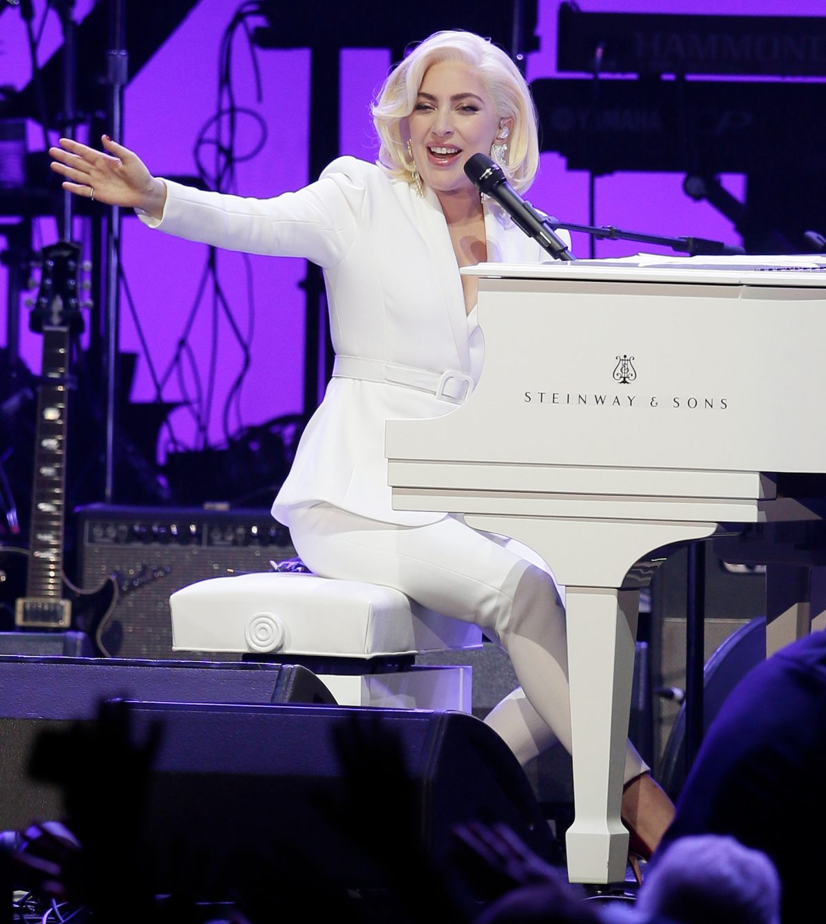 Lady Gaga and Fan Fall Off Stage During Las Vegas Enigma Show | Us Weekly