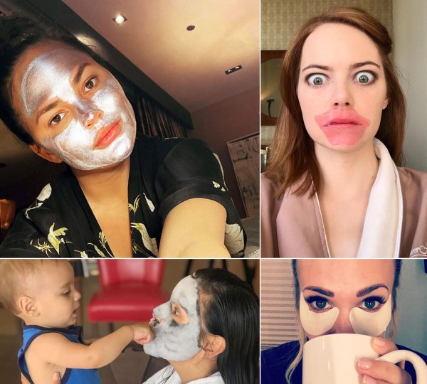 Stars in Beauty Masks: Photos