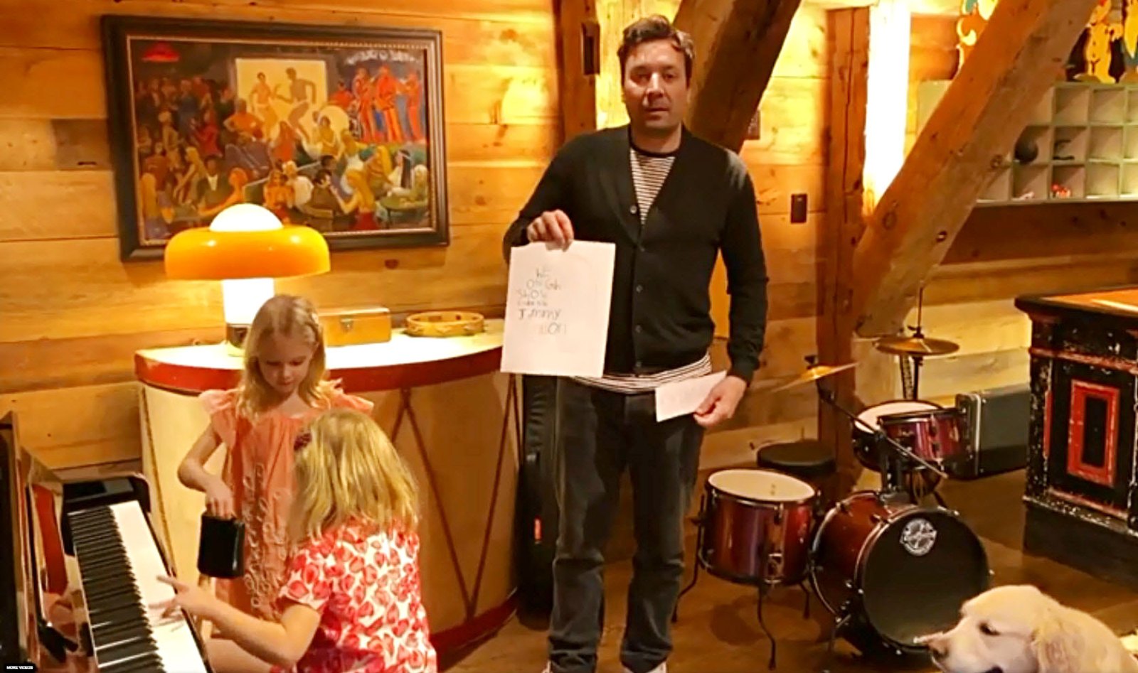 Jimmy Fallon’s Daughters Are His New ‘Tonight Show’ Band | Us Weekly