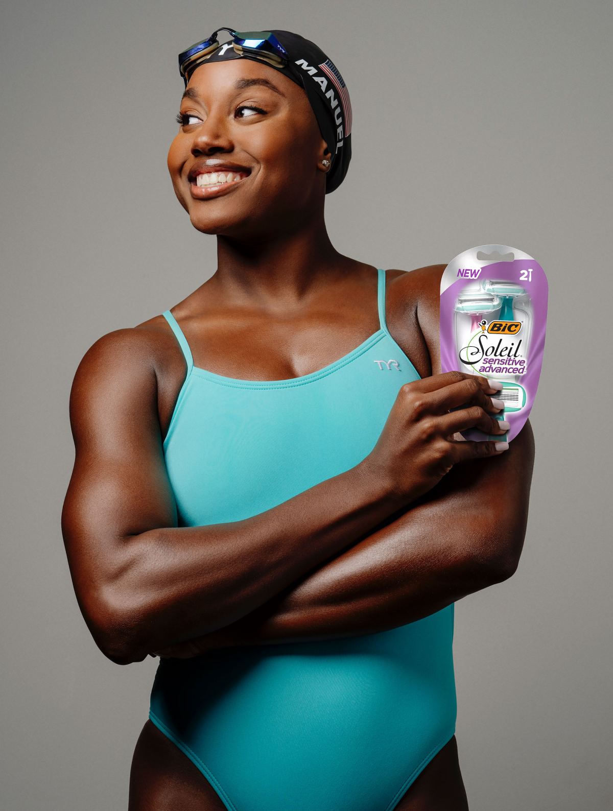 Simone Manuel Uses BIC Soleil Sensitive Advanced Razor: Details | Us Weekly