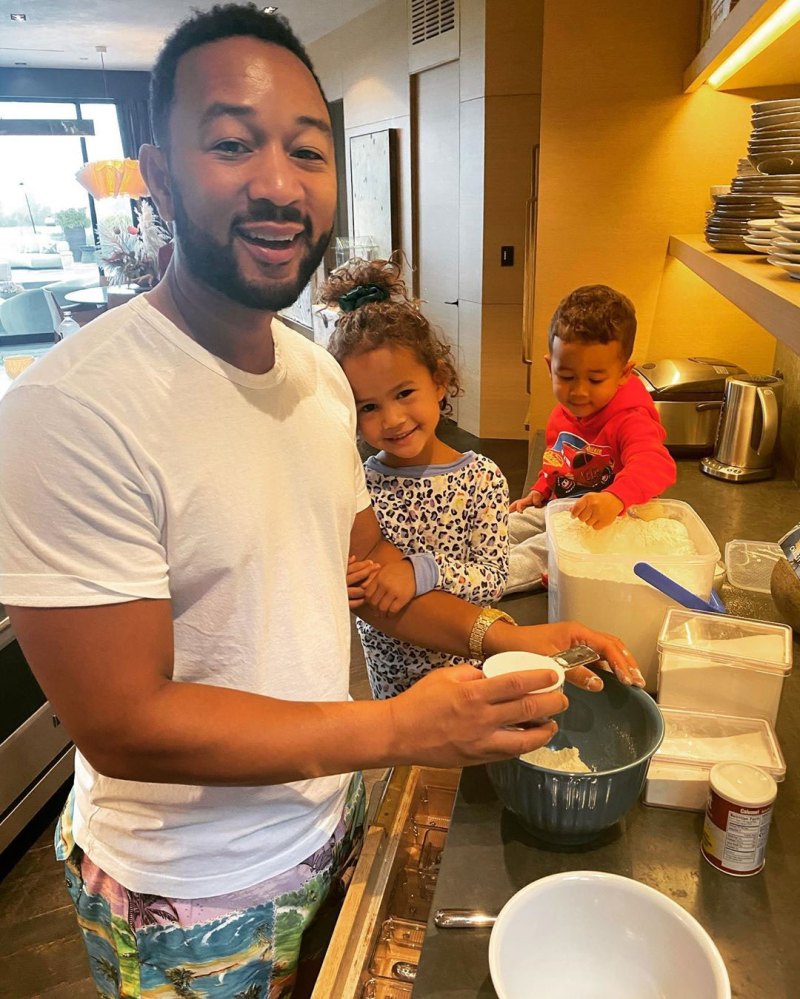John Legend Makes Pancakes for His Kids: Pic | Us Weekly