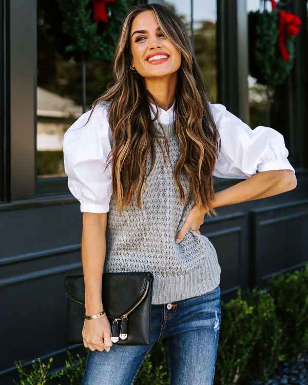 Easy Layering Style Tips, Contrast Tops | Us Weekly