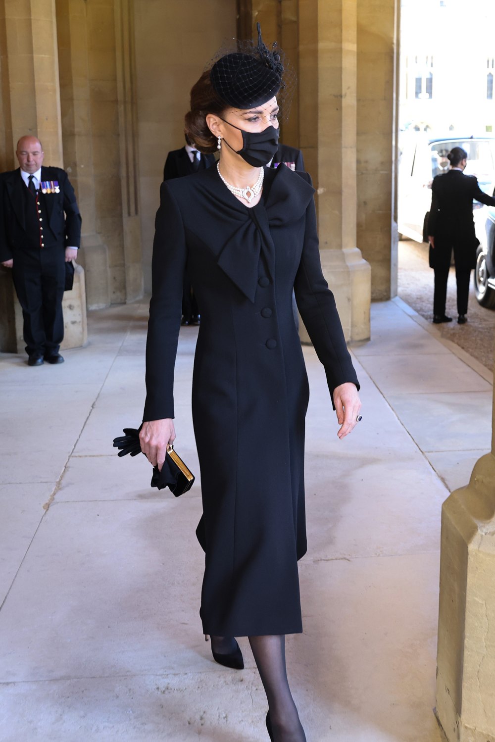 Kate Middleton Wears Queen Elizabeth's Pearls at Philip's Funeral: Pics ...