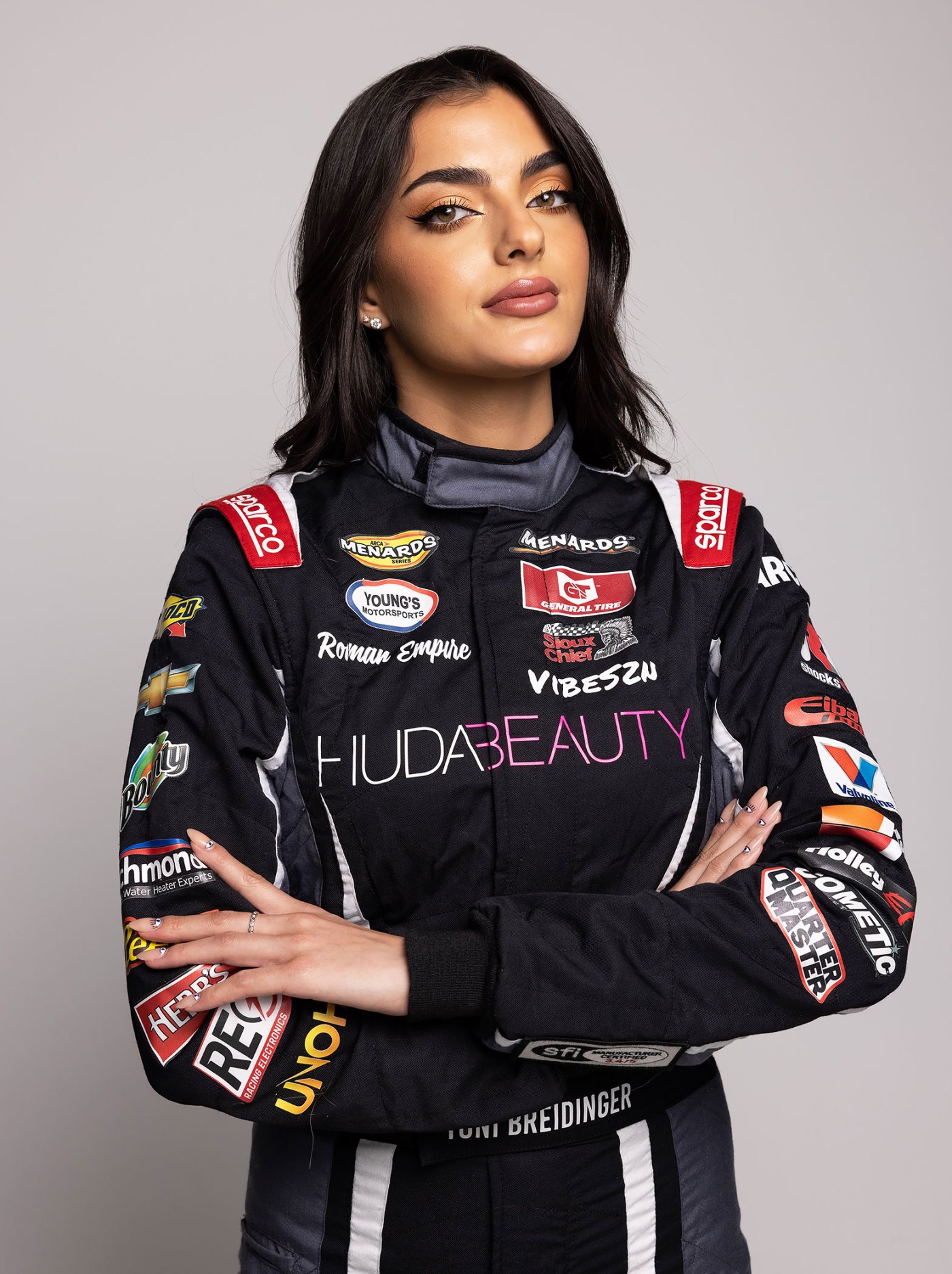 Toni Breidinger Partners With Huda Beauty for NASCAR’s Talladega | Us ...