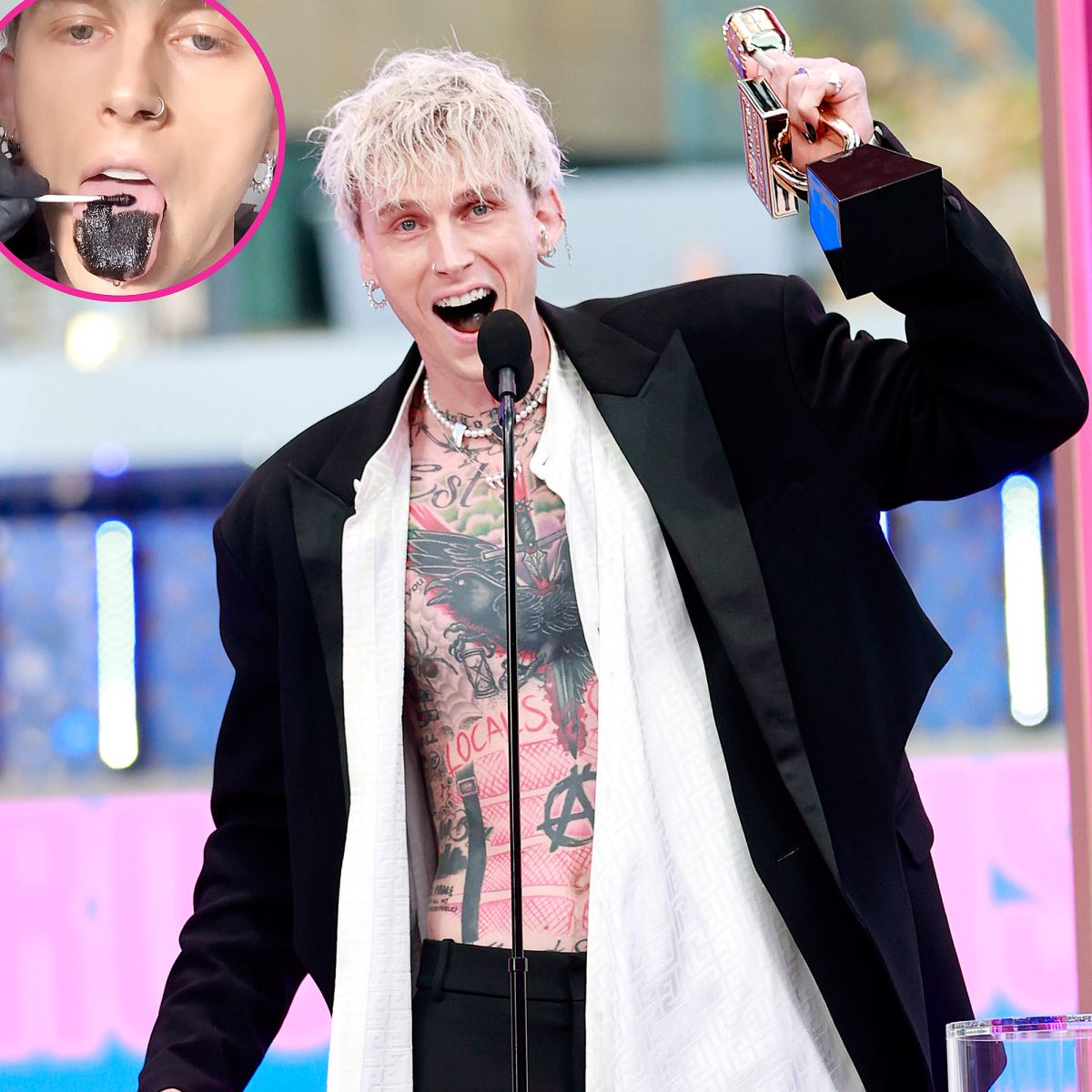 Billboard Music Awards 2021: Machine Gun Kelly Black Tongue, Fashion ...
