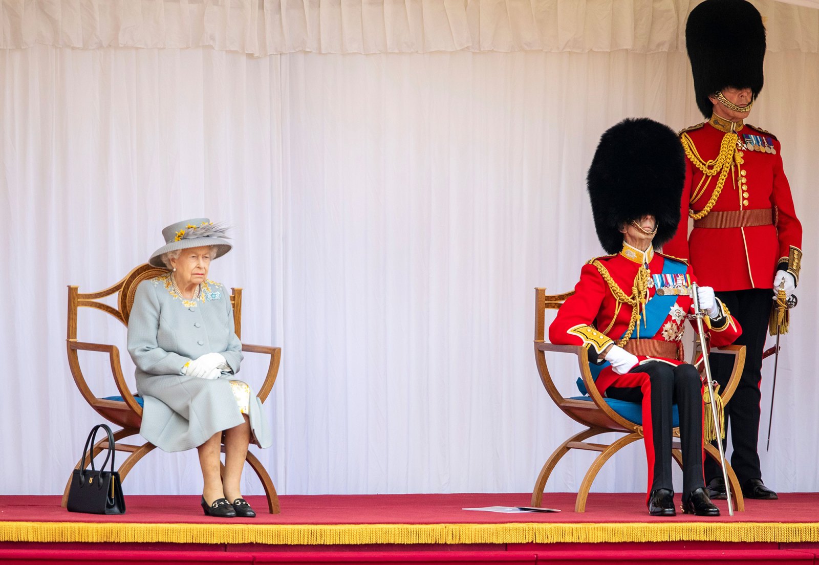 Queen Elizabeth Watches Trooping the Colour Alone: Photos | Us Weekly