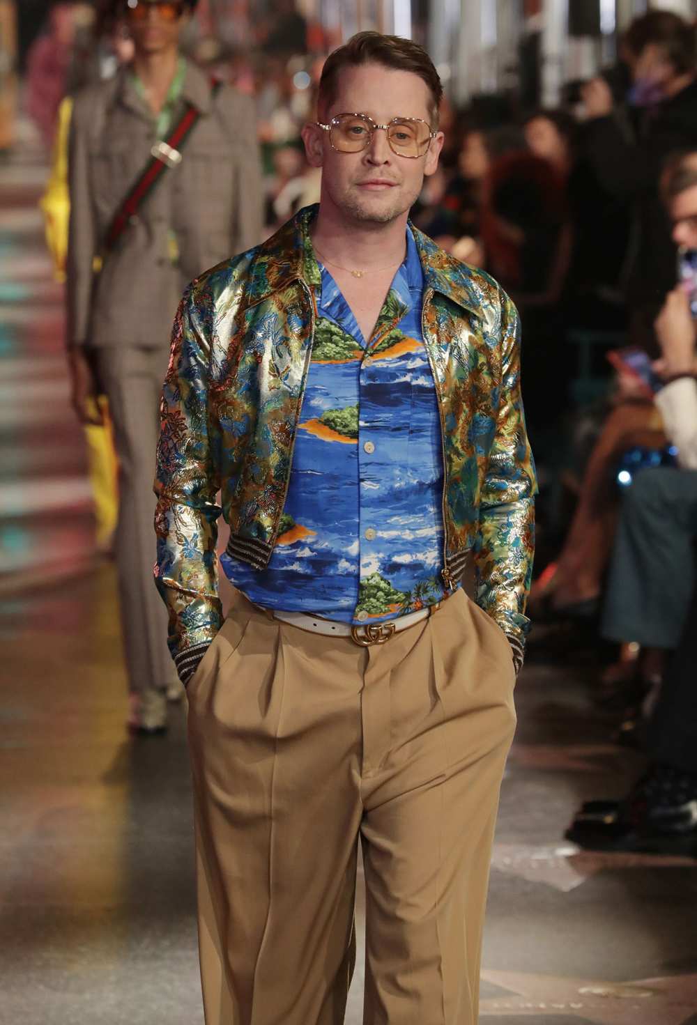 Macaulay Culkin Made Surprise Appearance on Gucci SS22 Runway: Pics ...