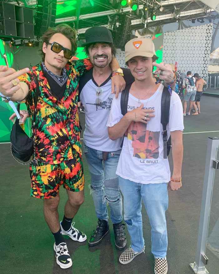 Pamela Anderson, Tommy Lee’s Photos With Sons Brandon, Dylan | Us Weekly