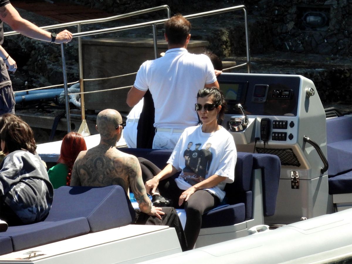 Kourtney Kardashian, Travis Barker Arrive in Italy for 3rd Wedding | Us ...