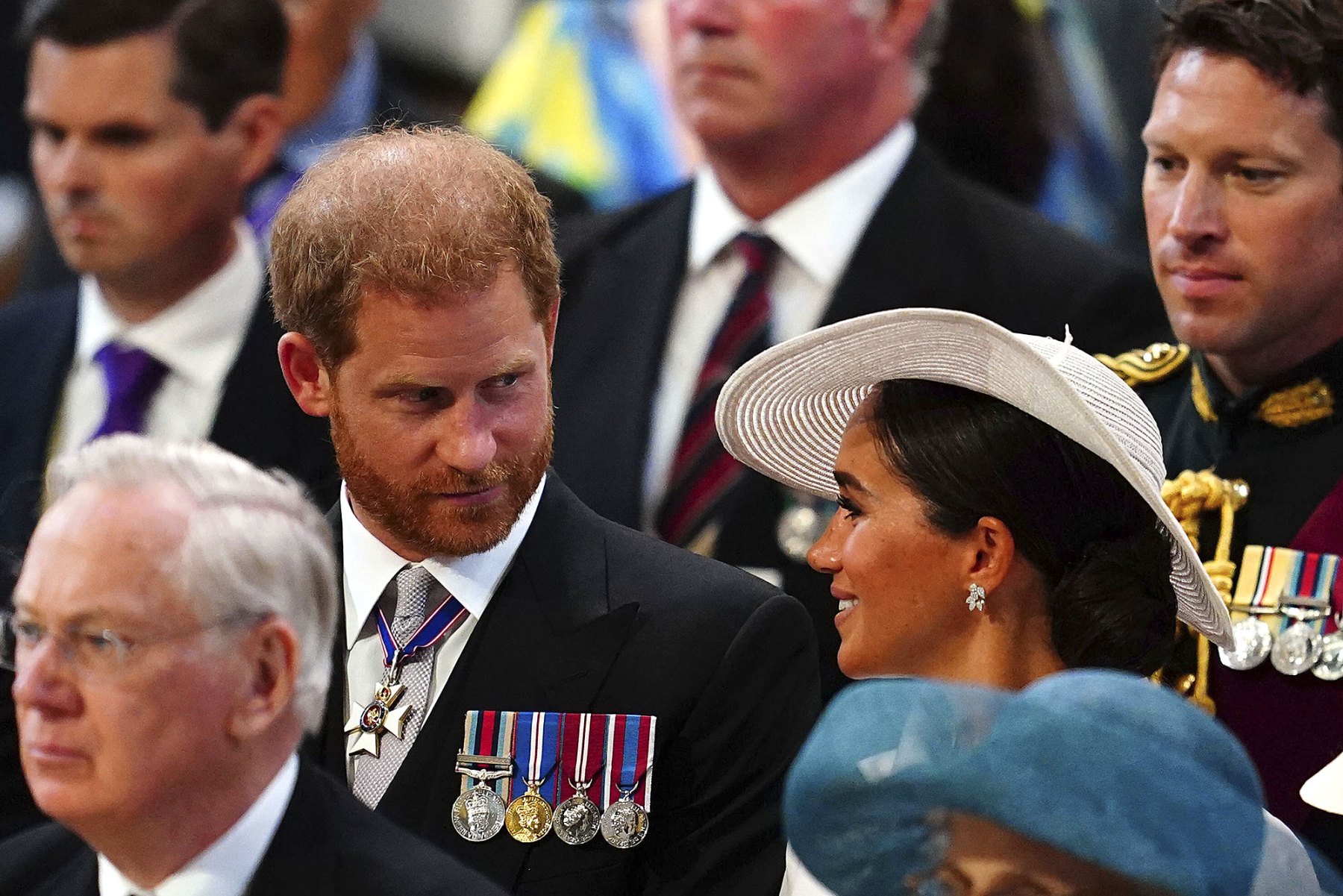 Harry, Meghan Attend Queen's Thanksgiving Service As Part of Jubilee ...