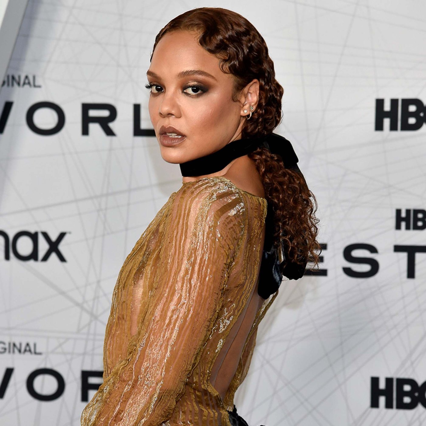 Tessa Thompson Wears Sheer Dress At Westworld Premiere Us Weekly