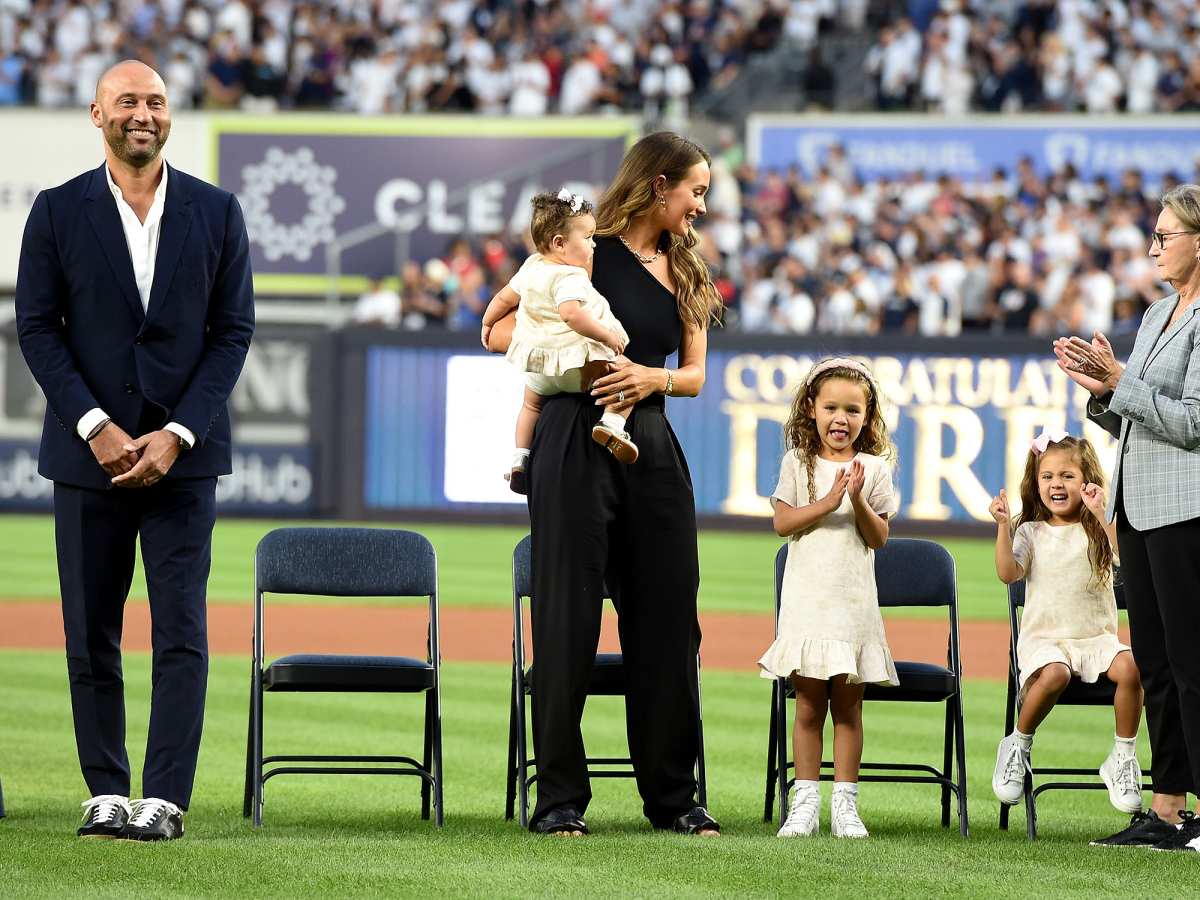 Derek Jeter, Wife Hannah Take Daughters to Hall of Fame Induction | Us ...