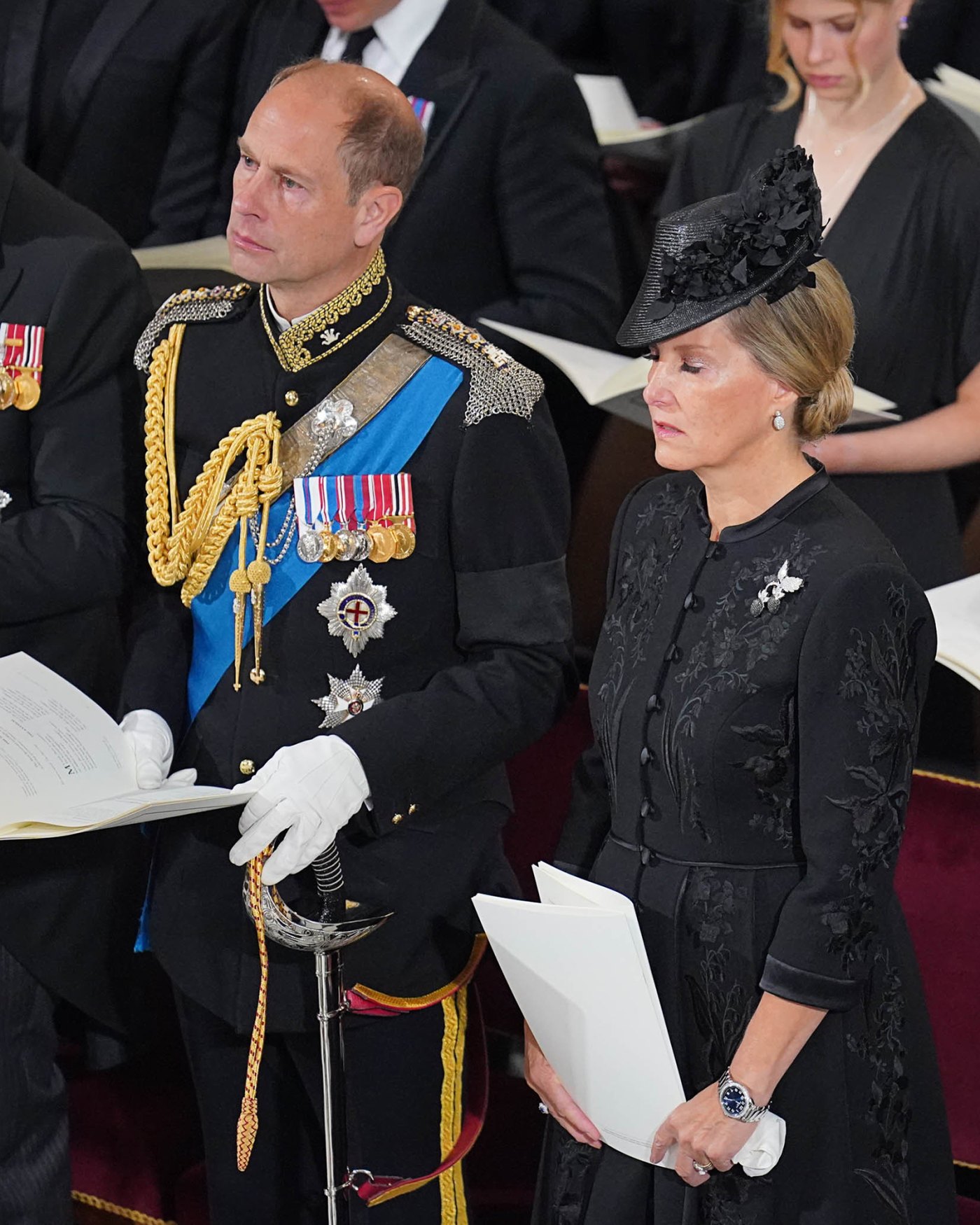 Prince Edward, Wife Sophie Pay Tribute to Queen Elizabeth at Funeral