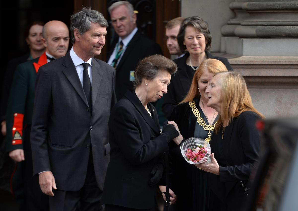 Princess Anne Greets Well-Wishers Ahead of Queen's Funeral