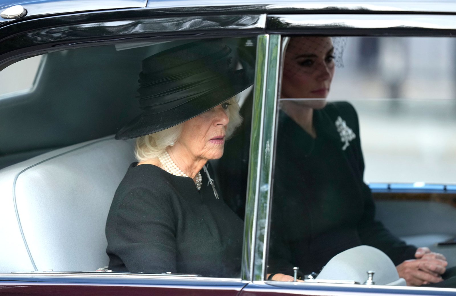 Kate Middleton, Camilla Follow Queen's Procession in Same Car | Us Weekly