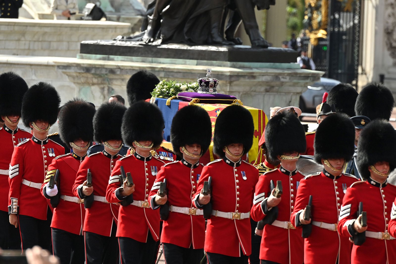 Queen's Westminster Procession: Harry, William Walk Behind Coffin | Us ...