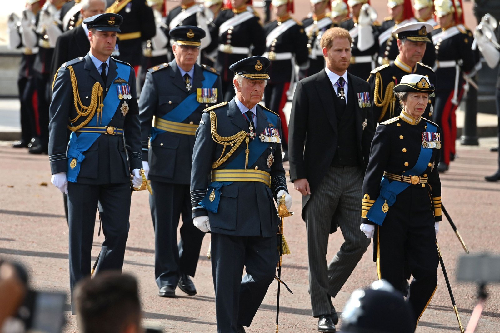 Queen's Westminster Procession: Harry, William Walk Behind Coffin | Us ...