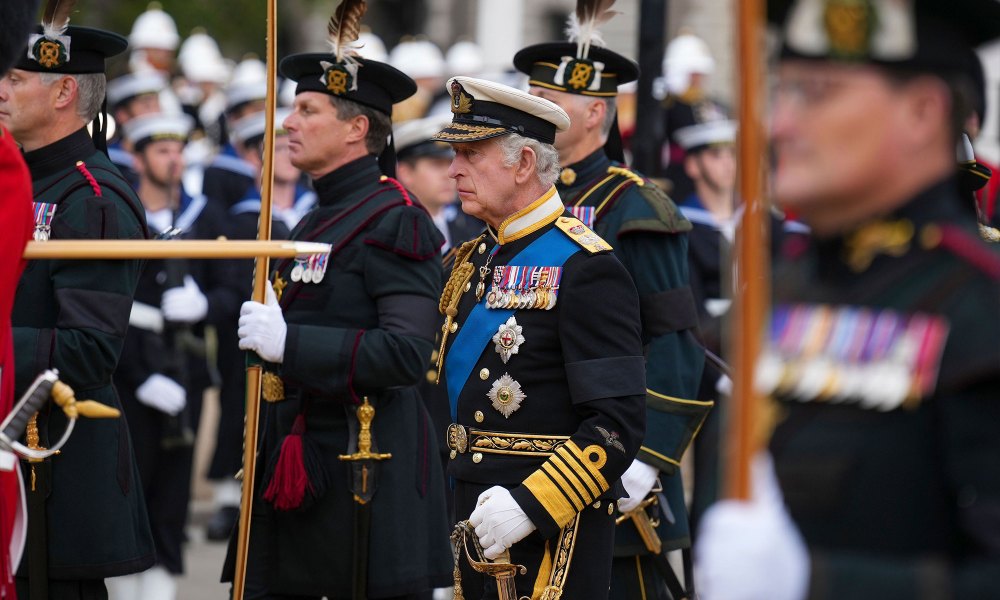 Queen’s Funeral Procession: William, Harry, More Walk Behind Coffin ...