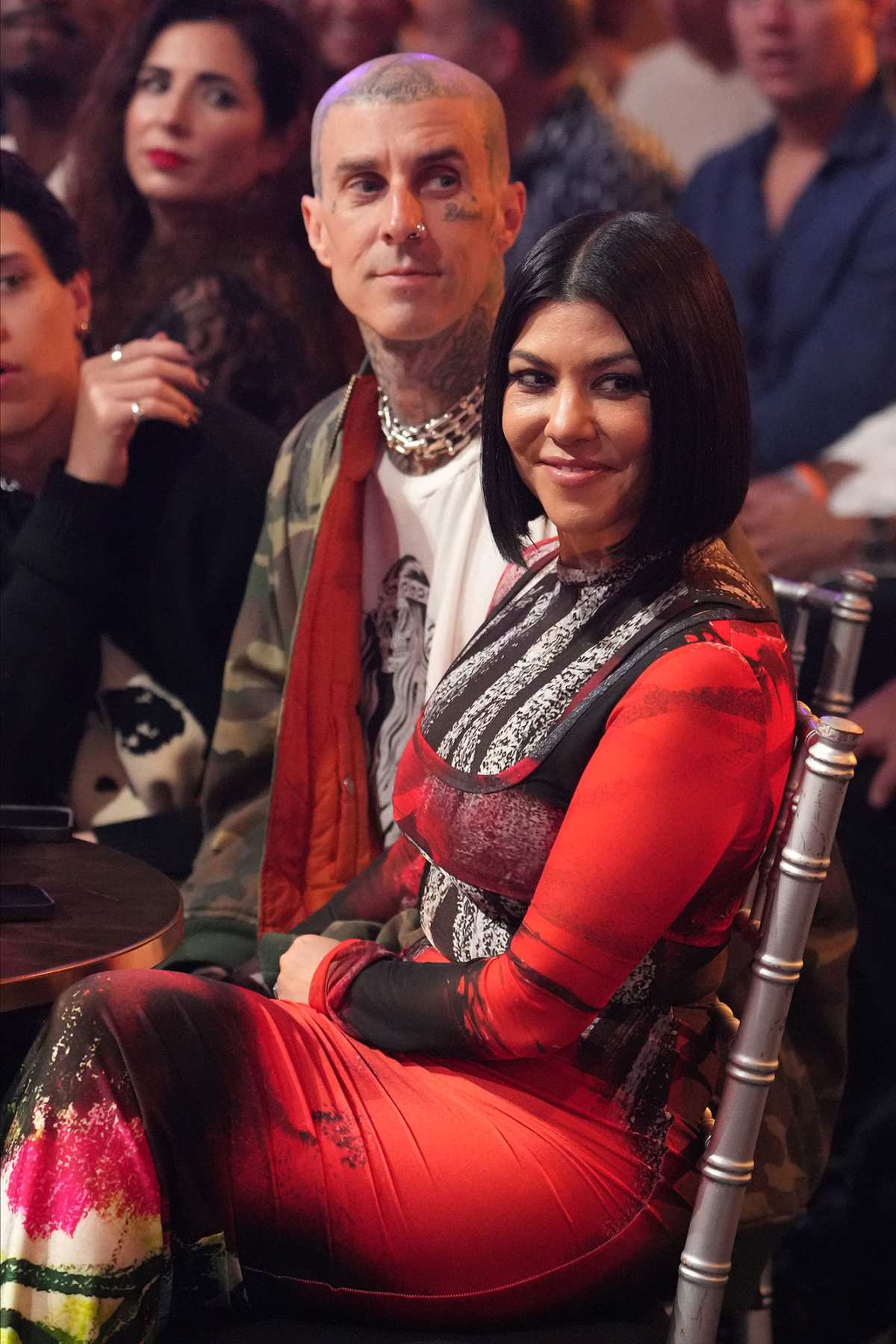 DWTS: Kourtney Kardashian Joins Travis and Landon in Audience | Us Weekly