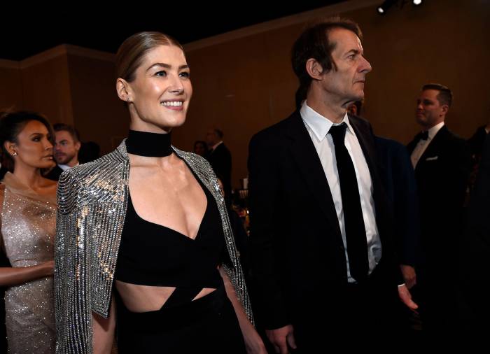 Rosamund Pike Welcomes Second Child With Boyfriend Robie Uniacke | Us ...