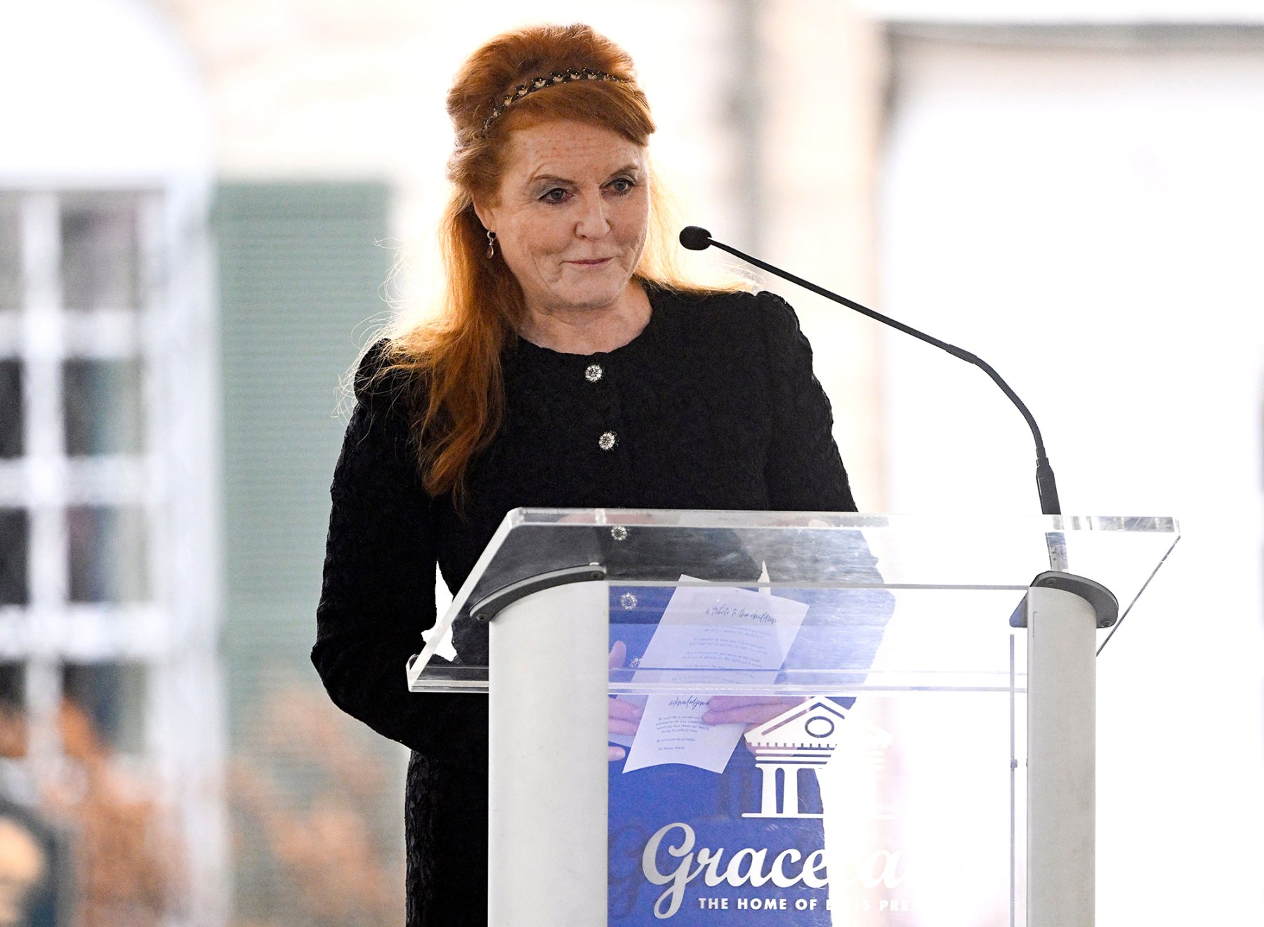 Sarah Ferguson Mourns 'Sissy' Lisa Marie Presley at Memorial | Us Weekly