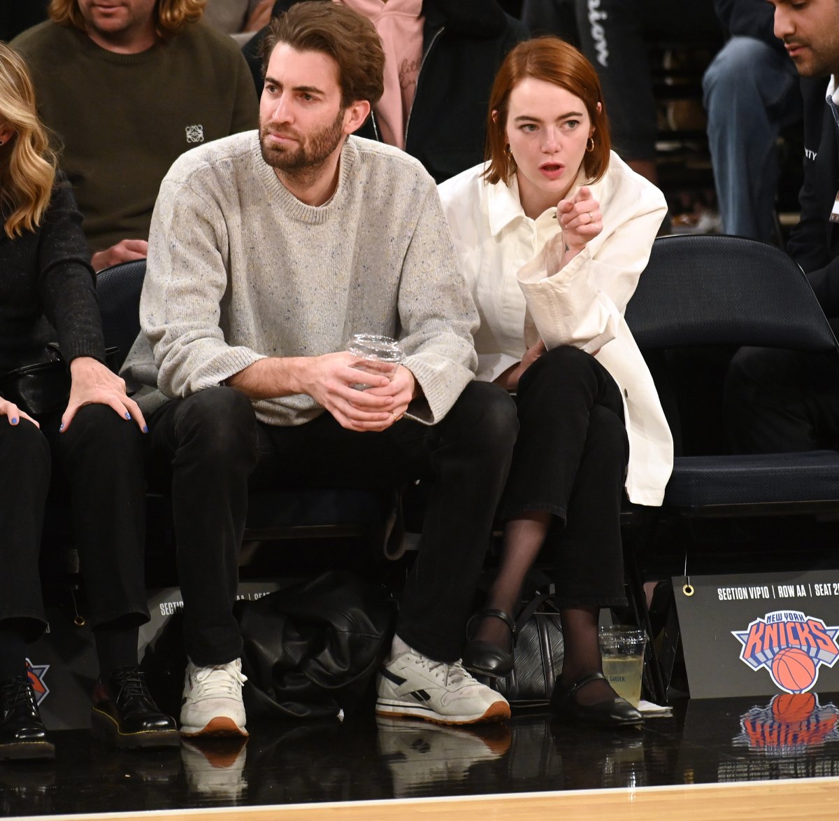 Emma Stone, Dave McCary Have Date Night at Knicks Game: Photos | Us Weekly
