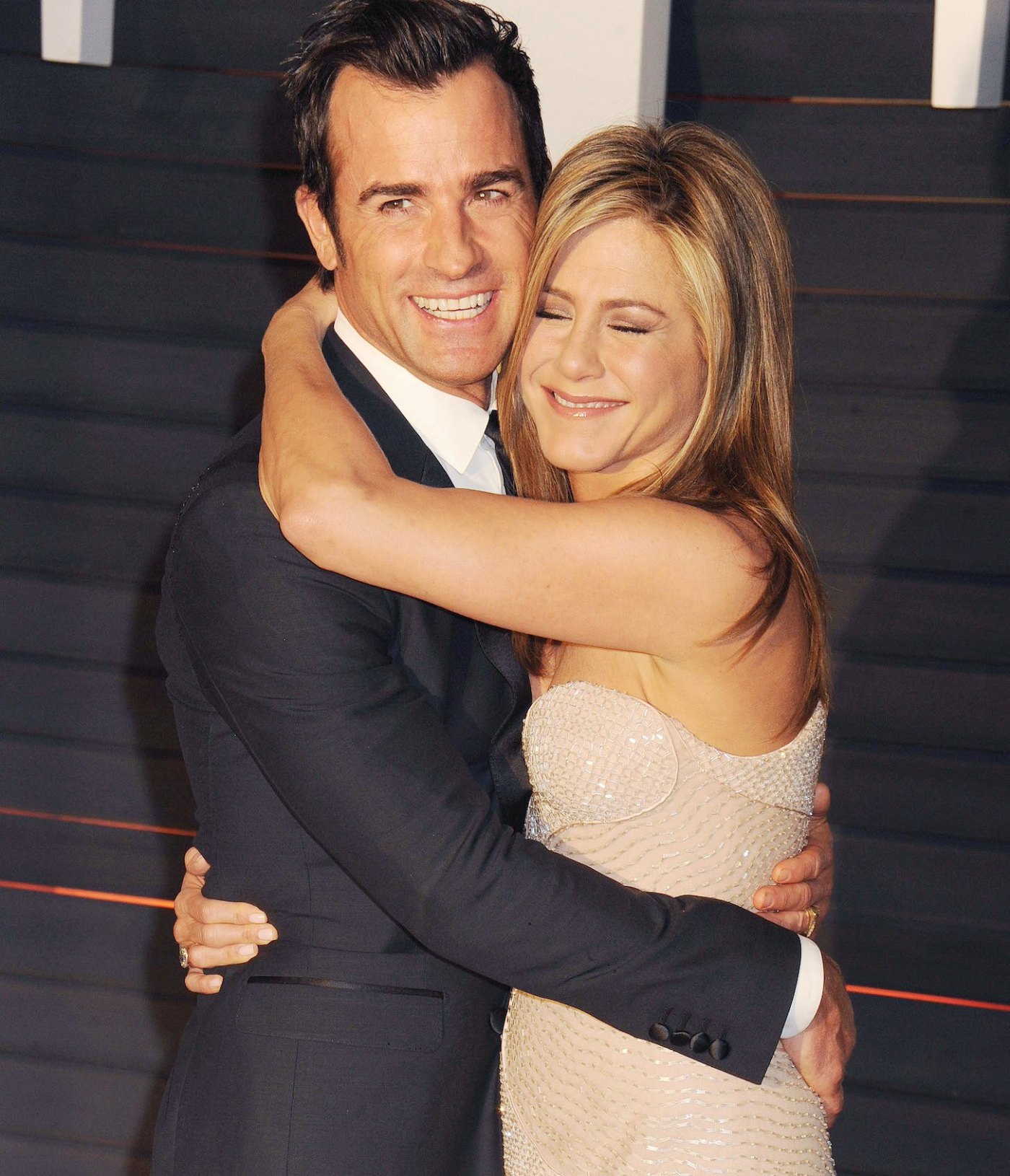 Jennifer Aniston, Justin Theroux Share a Hug During NYC Reunion | Us Weekly