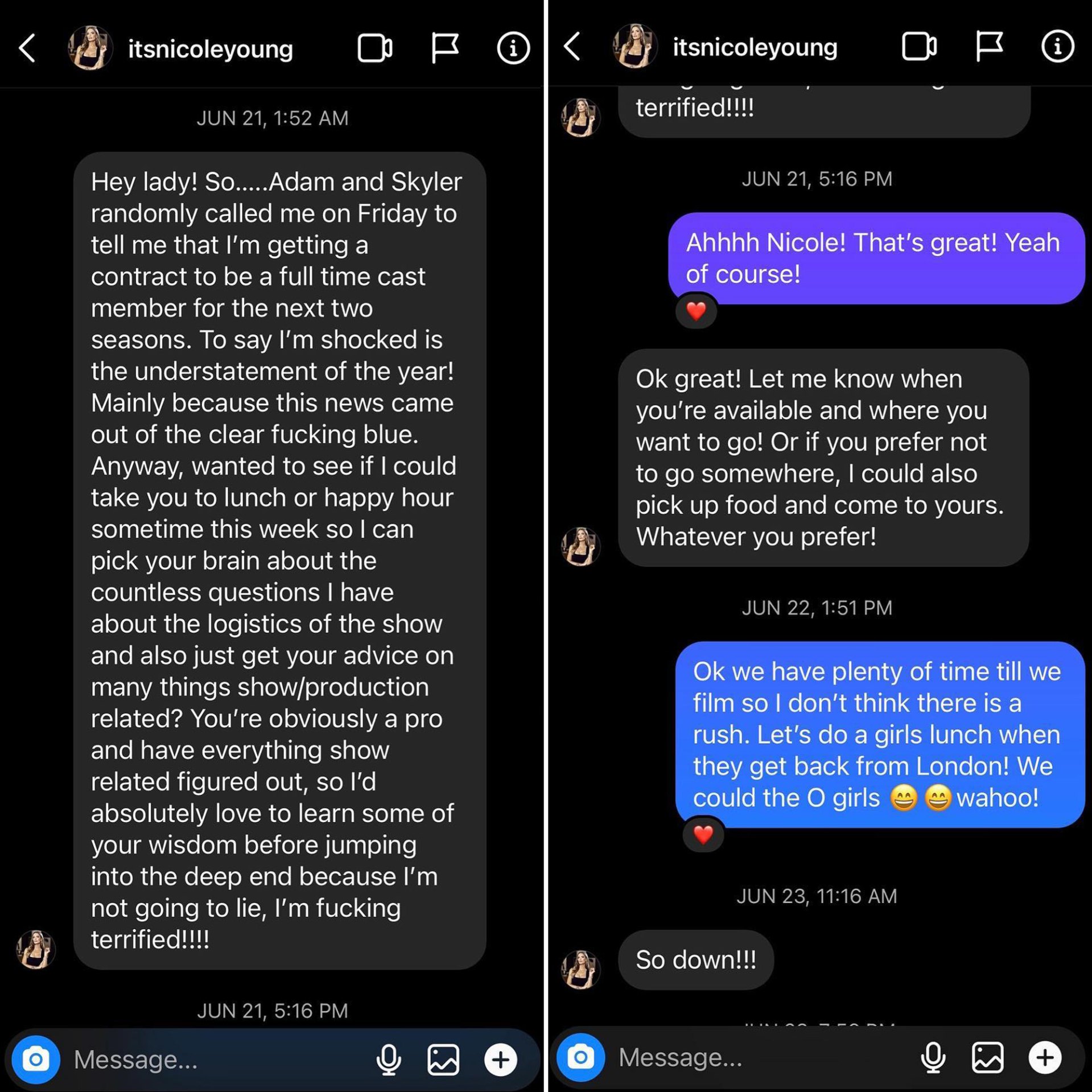 Selling Sunset's Chrishell Shares 1st Texts With Nicole Young | Us Weekly