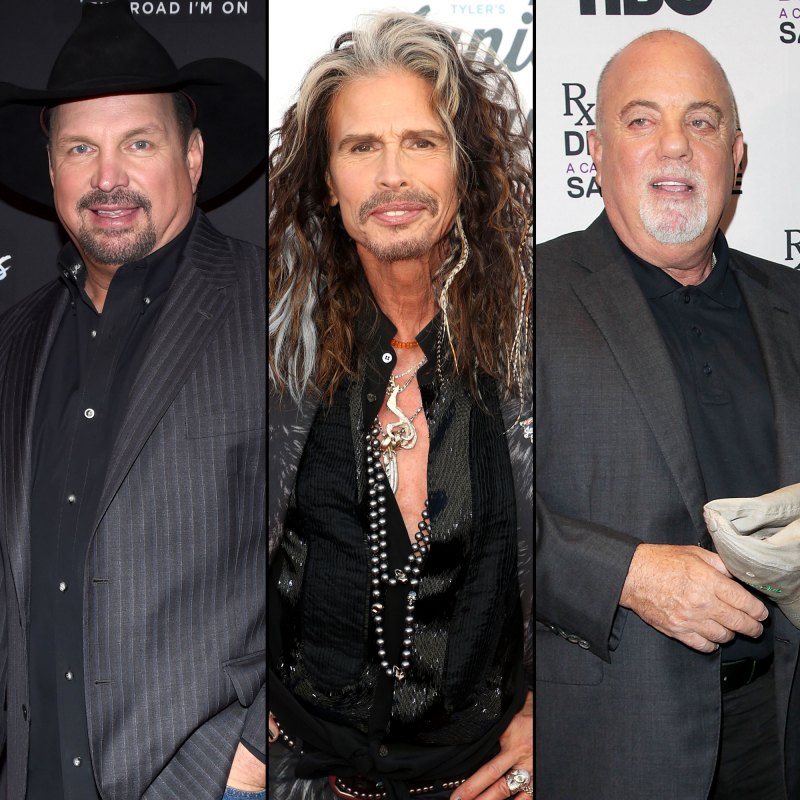 Garth Brooks Showered With Steven Tyler at a Billy Joel Show