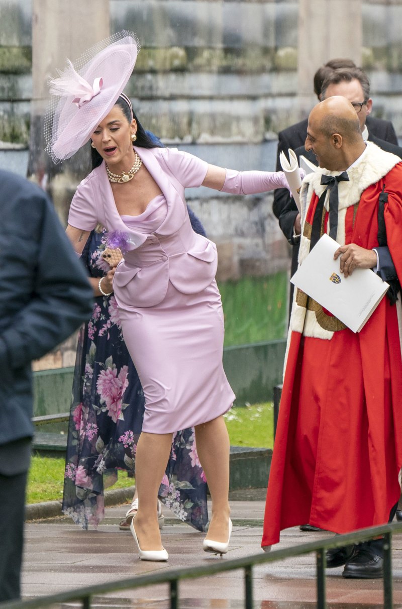 Katy Perry Stumbles at Coronation, Avoids Fall: Photo | Us Weekly