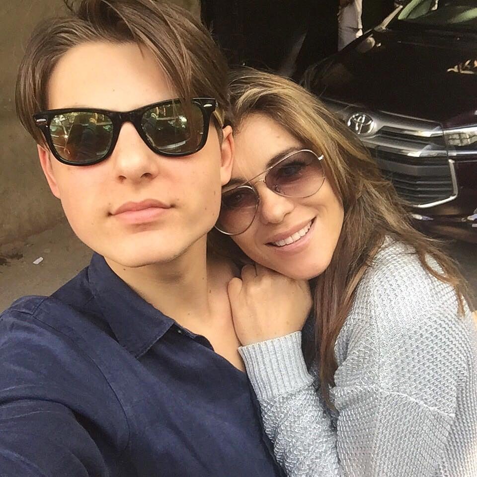 Elizabeth Hurleys Sweetest Moments With Son Damian Us Weekly