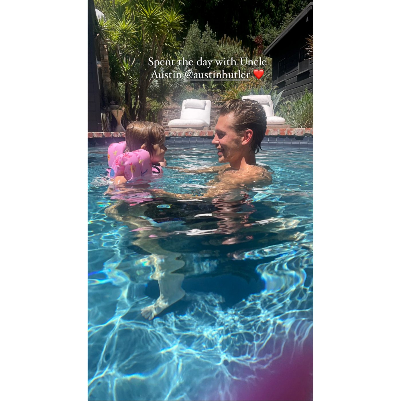 Austin Butler Swims With Ashley Tisdale's Daughter Jupiter | Us Weekly