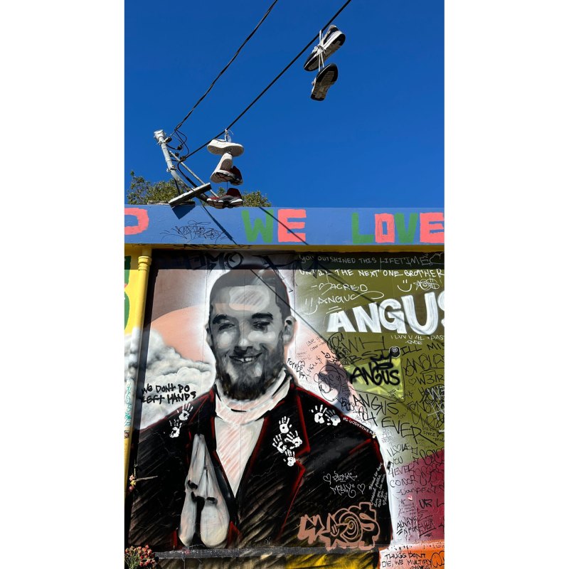 Zendaya Visits Angus Cloud Mural in Los Angeles After His Death | Us Weekly