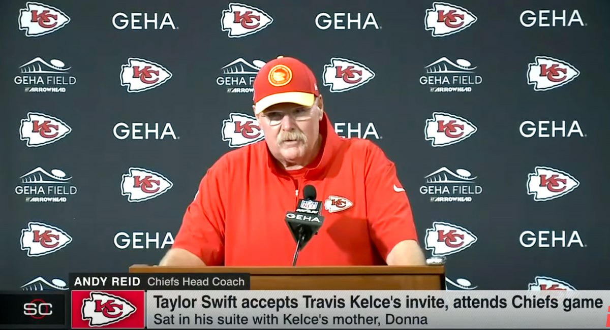 Chiefs Coach Andy Reid Jokes He Set Up Taylor Swift and Travis Kelce ...