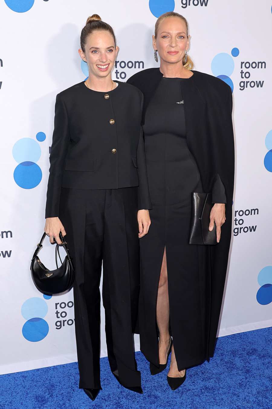 Uma Thurman and Maya Hawke Match in All-Black at Room to Grow Gala | Us ...