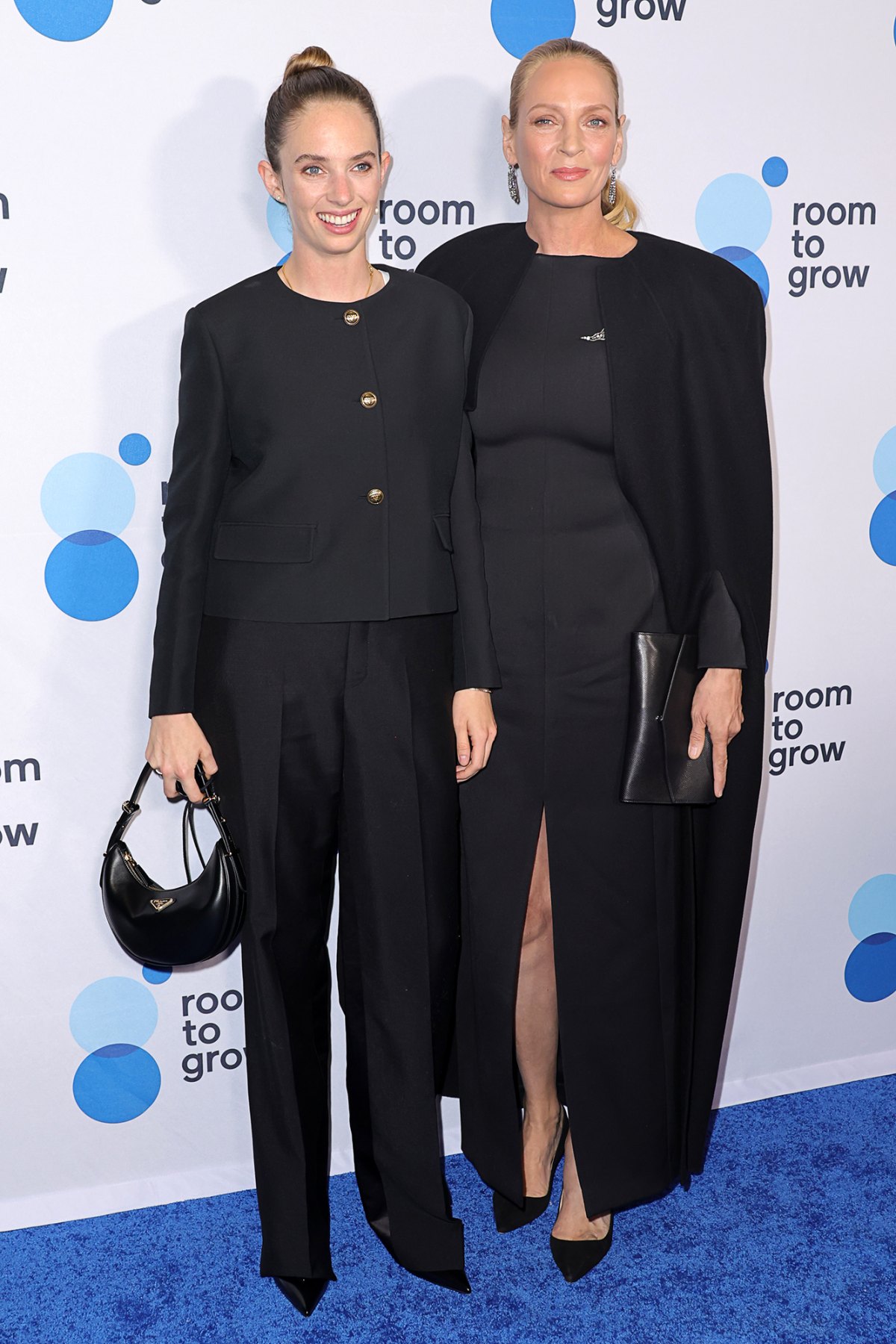 Uma Thurman and Maya Hawke Match in All-Black at Room to Grow Gala | Us ...