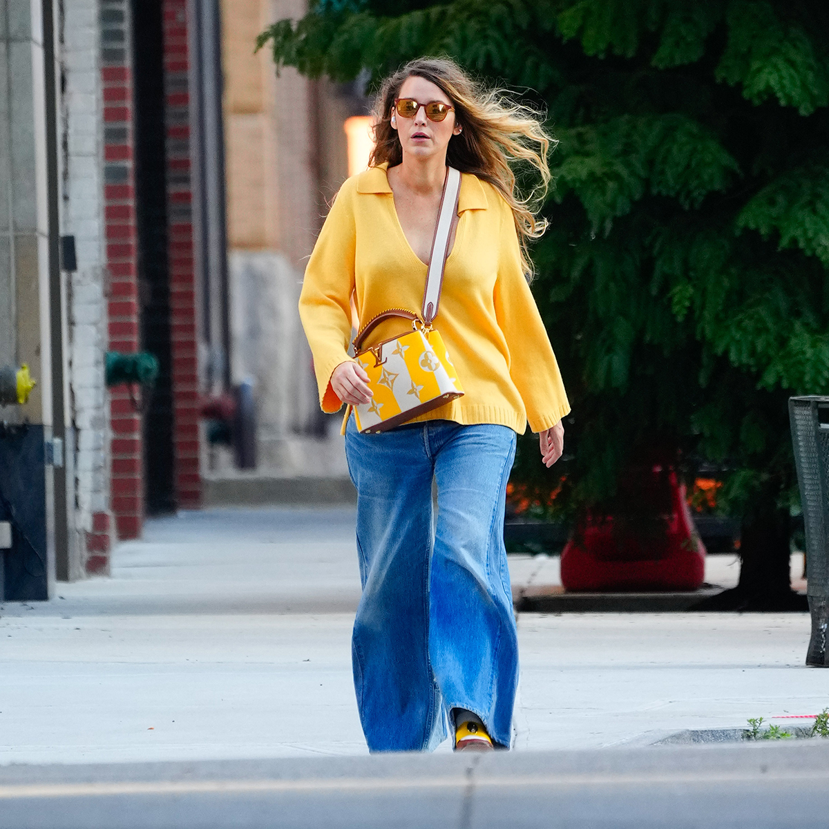 Blake Lively Rocks a Yellow Polo Sweater — Get the Look | Us Weekly