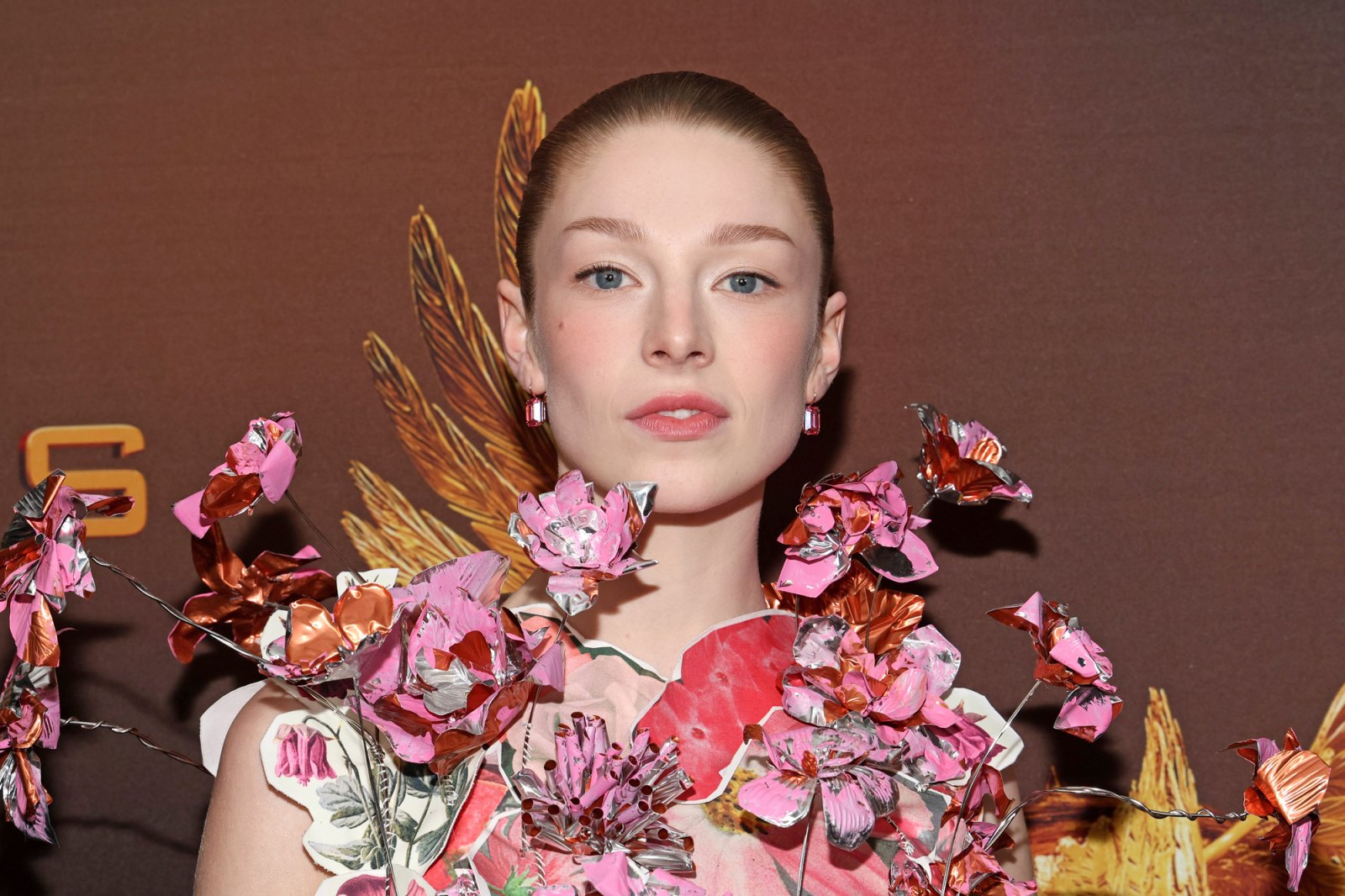 Hunter Schafer Blossoms in Flower Dress at 'Hunger Games' Screening ...
