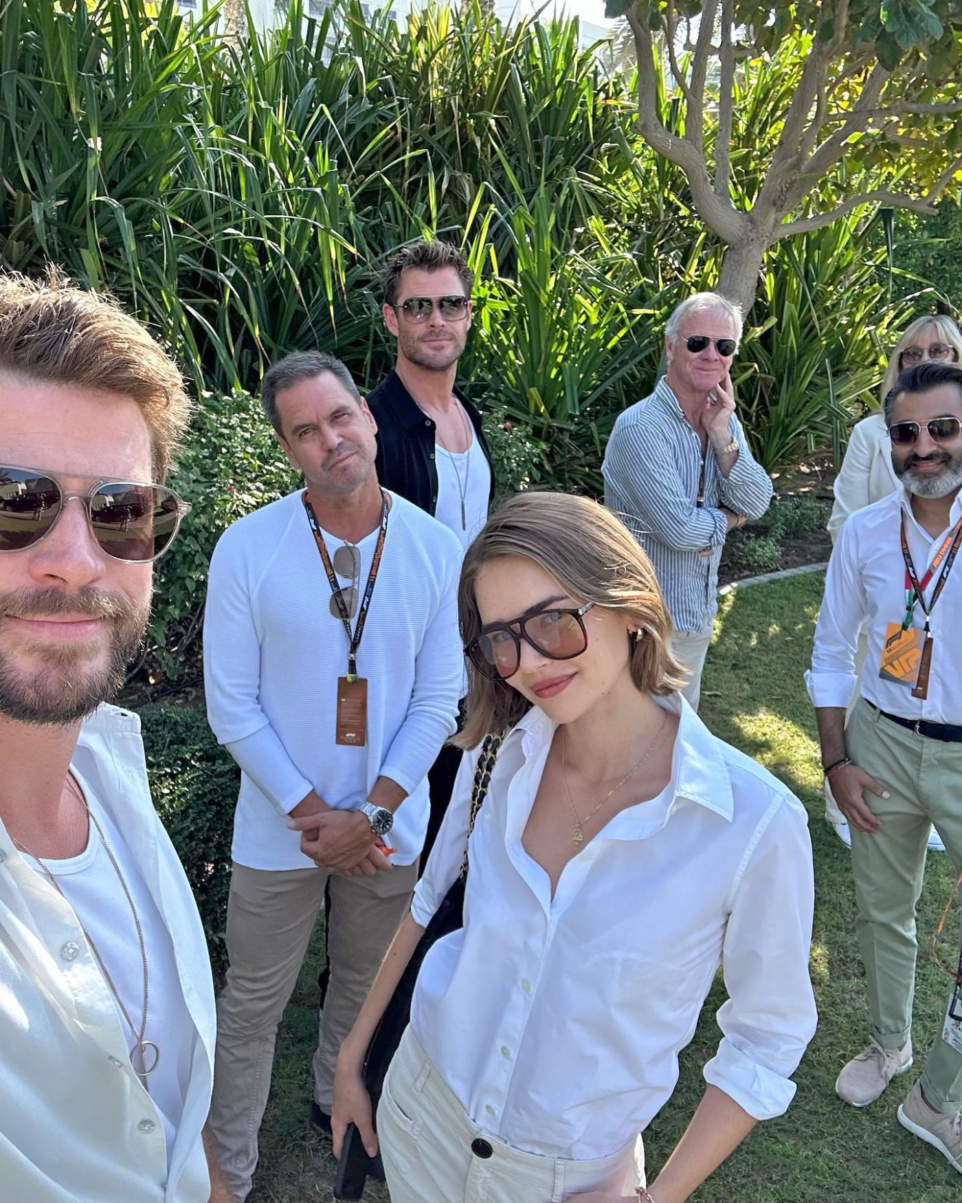 Liam Hemsworth and Gabriella Brooks Attend Abu Dhabi F1 Race | Us Weekly